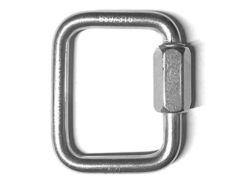 Stainless Steel 316 Square Quick Link 1/4" (6mm) Marine Grade Boating ...