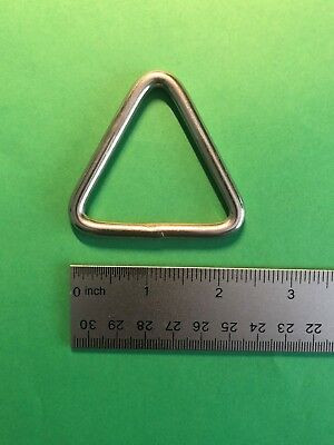 Stainless Steel 316 Triangle Ring Welded 1/4" x 2" (6mm x 50mm) Marine ...