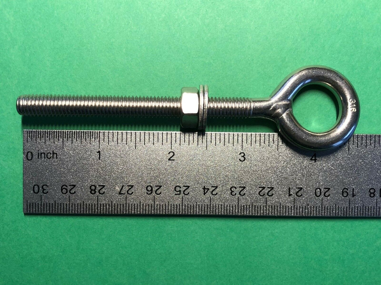 Stainless Steel 316 M8 Eye Bolt Welded 8mm x 80mm Marine Grade - US ...