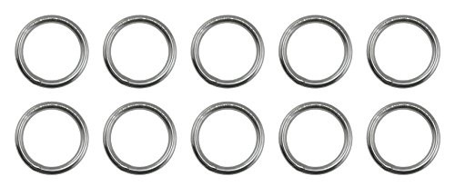 10 Pieces Stainless Steel 316 Round Ring Welded 1/4" x 1 5/8" (6mm x ...