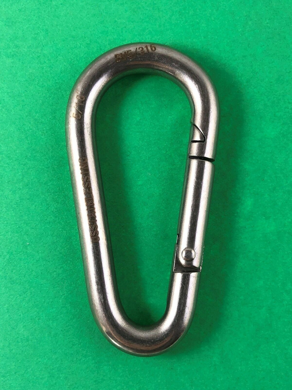Stainless Steel 316 Spring Hook Oblong 5/16" (8mm) No Eye Marine Grade ...