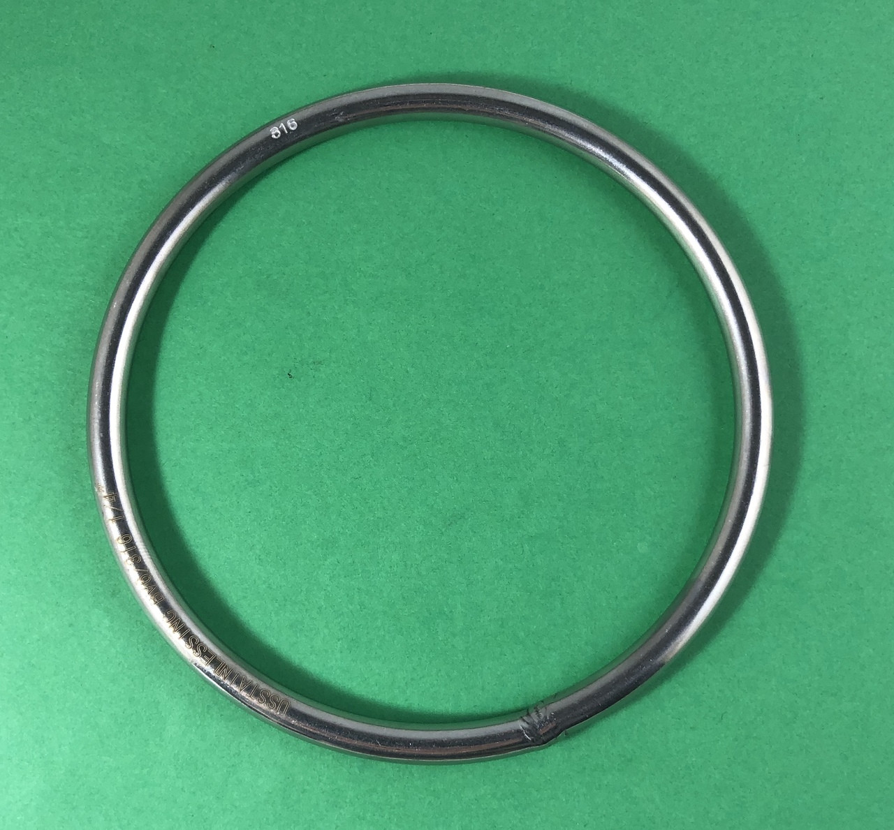 Stainless Steel 316 Round Ring Welded 6mm x 90mm (1/4" x 3 1/2") Marine ...