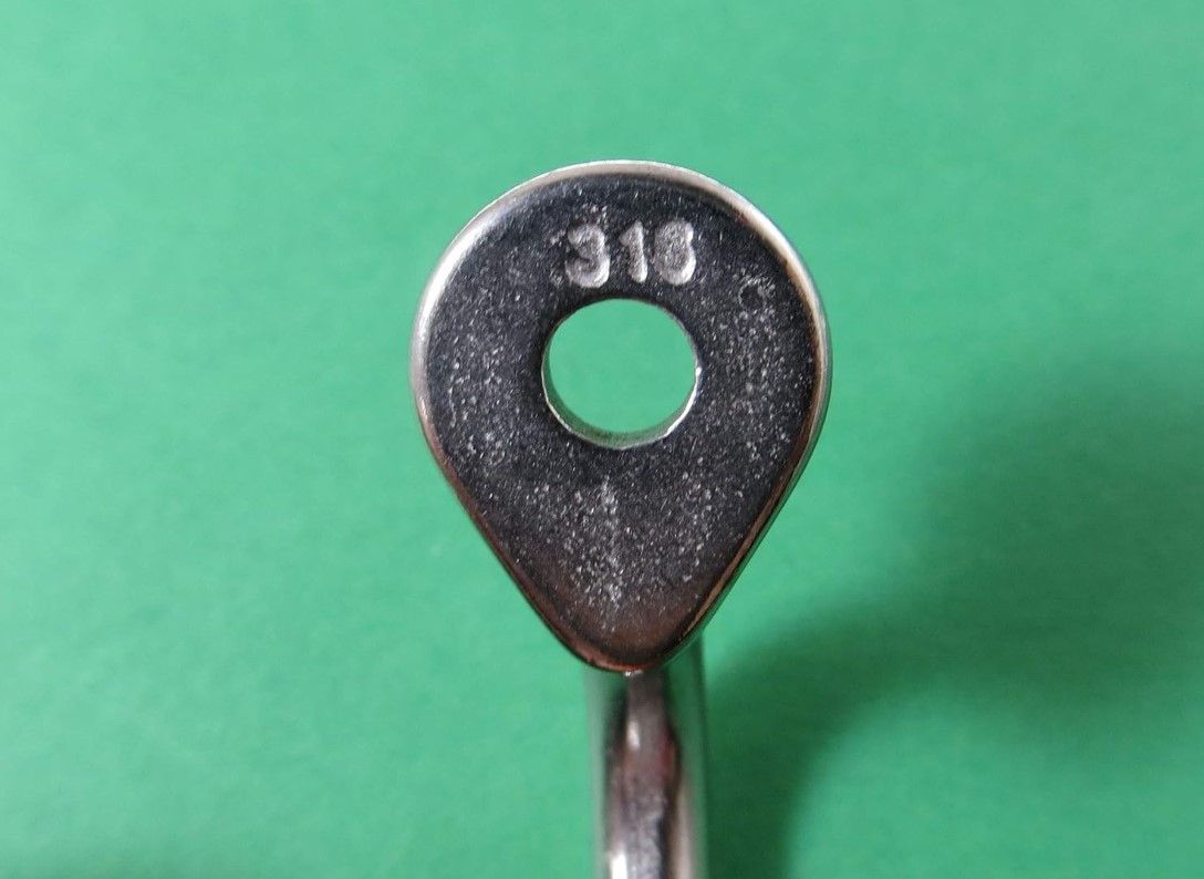 10 Pieces Stainless Steel 316 3/16" (5mm) Heavy Duty Cast Pad Eye ...