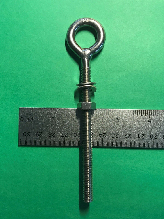 Stainless Steel 316 Eye Bolt Welded M8 8mm x 100mm Marine Grade - US ...