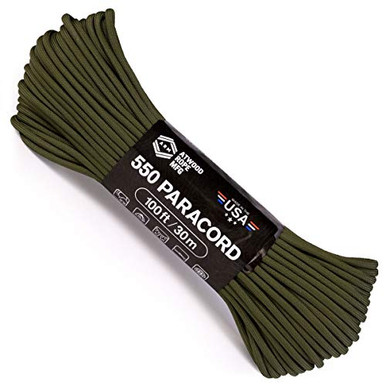 Atwood Rope MFG 550 Paracord 100 Feet 7-Strand Core Parachute Cord (OD ...