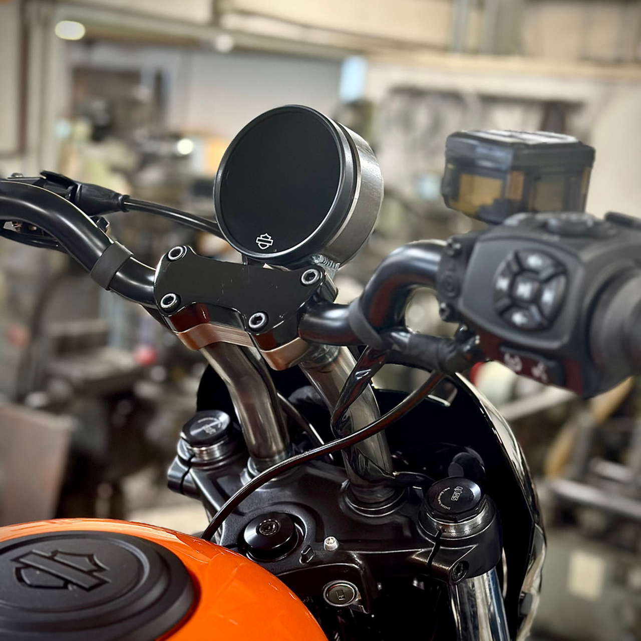 Bung King Handlebar Risers W Gauge Mounts fits 22 Up Sportster Models ...