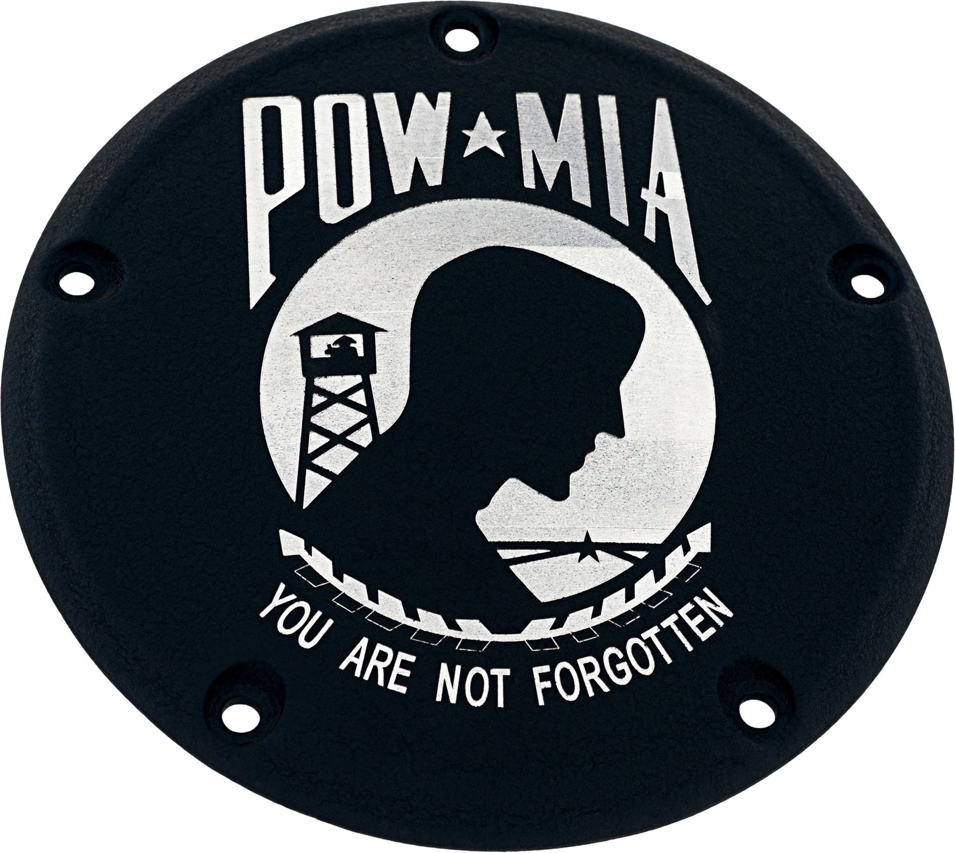 Custom Engraving - POW02-12BG - 7 Tc Derby Cover Pow-Mia Black