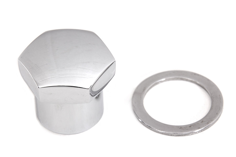 V-Twin - 7619-1T - Chrome Domed Triple Tree Fork Stem Nut