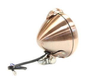 Motorcycle Supply Co. - Unity Style 5" Copper Headlight - Clear Lens