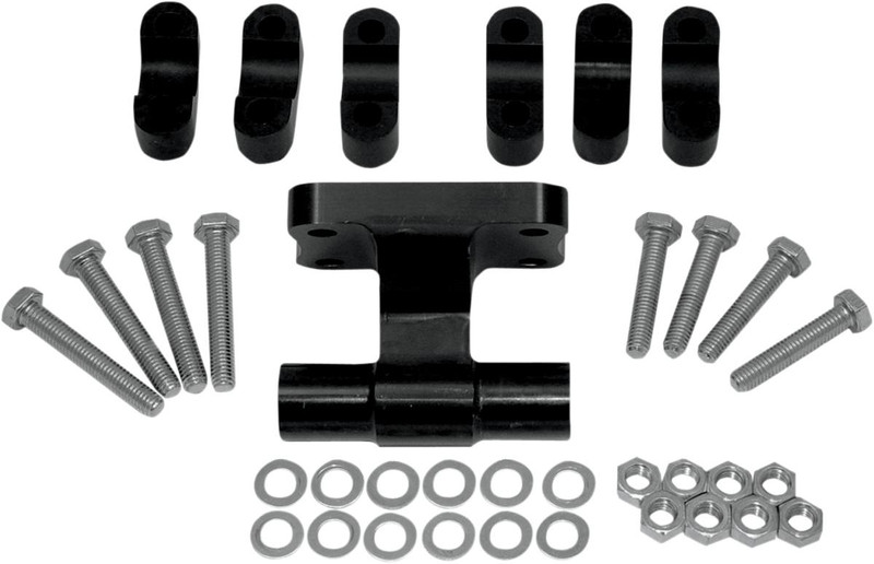 Powermadd - 06020098 - Universal Pivoting Handlebar Riser System - 3"