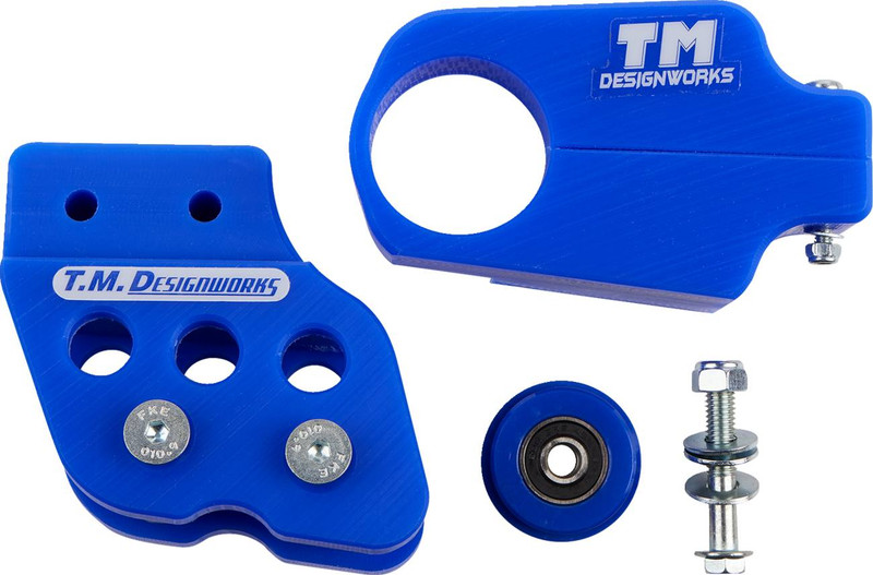 T.M. Designworks - 12311616 - Chain Guide/Slider - Banshee 350 - Blue