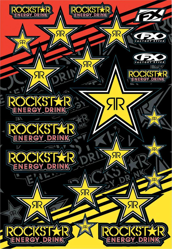 Factory Effex - 15-68700 - Rockstar Sticker Kit - Reflective Gold