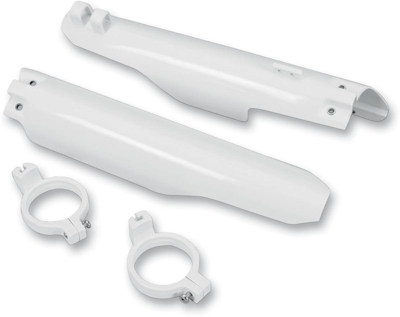 Ufo - SU03905041 - Fork Tube Protectors - White - RM - '99-'03