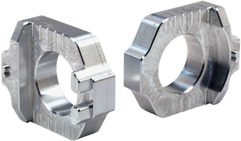Works Connection - 17-320 - Elite Axle Block - Silver - Yamaha