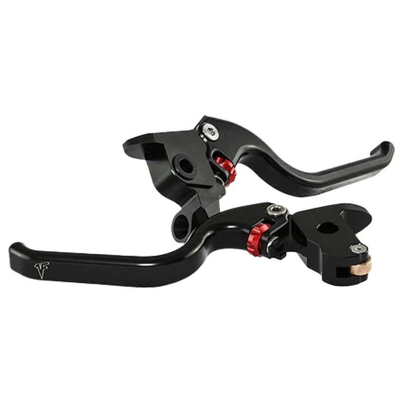 1FNGR Black Anodized HD Levers w Red Adjuster fits '14-'16 Touring Models