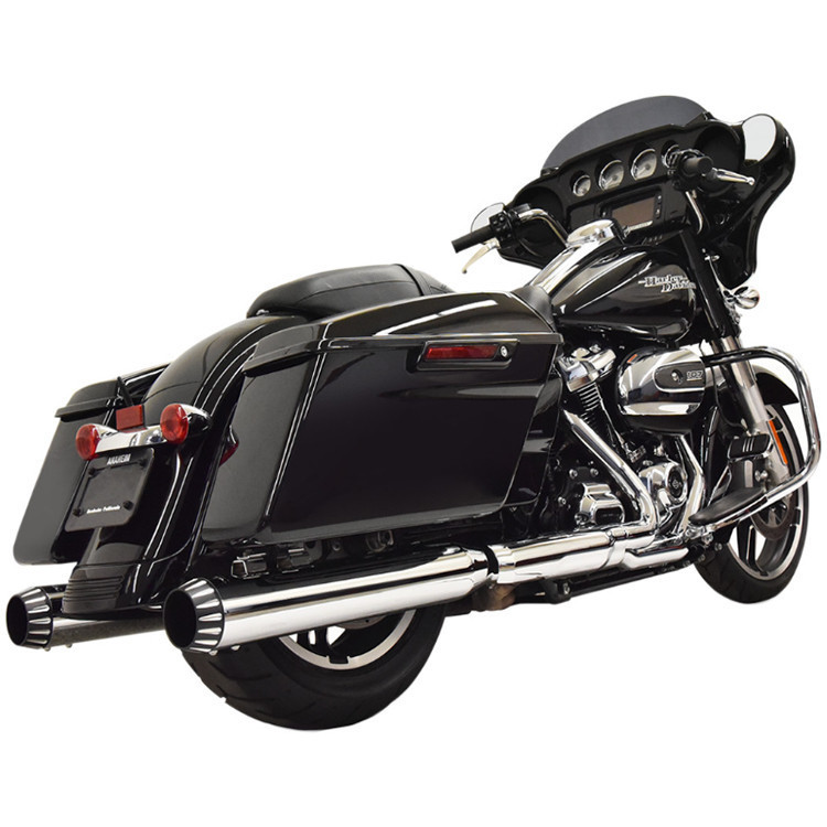 Bassani Exhaust 4" Quiet DNT® Megaphone Mufflers fits '17-'20 Touring ...