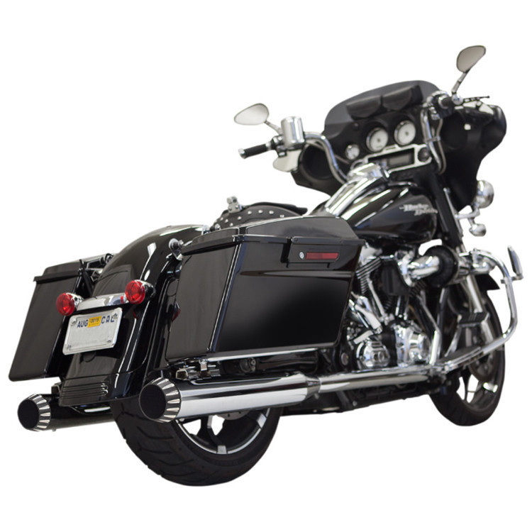 Bassani Exhaust 4" Quiet DNT® Megaphone Mufflers fits '95-'16 Touring ...
