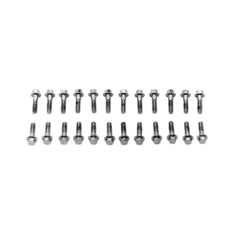 Colony 8734-24 Chrome Valve Cover Screw Kit fits '48-'65 Panhead Model ...