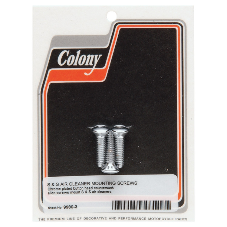 Colony S&S Air Cleaner Cover Mounting Screw Kit