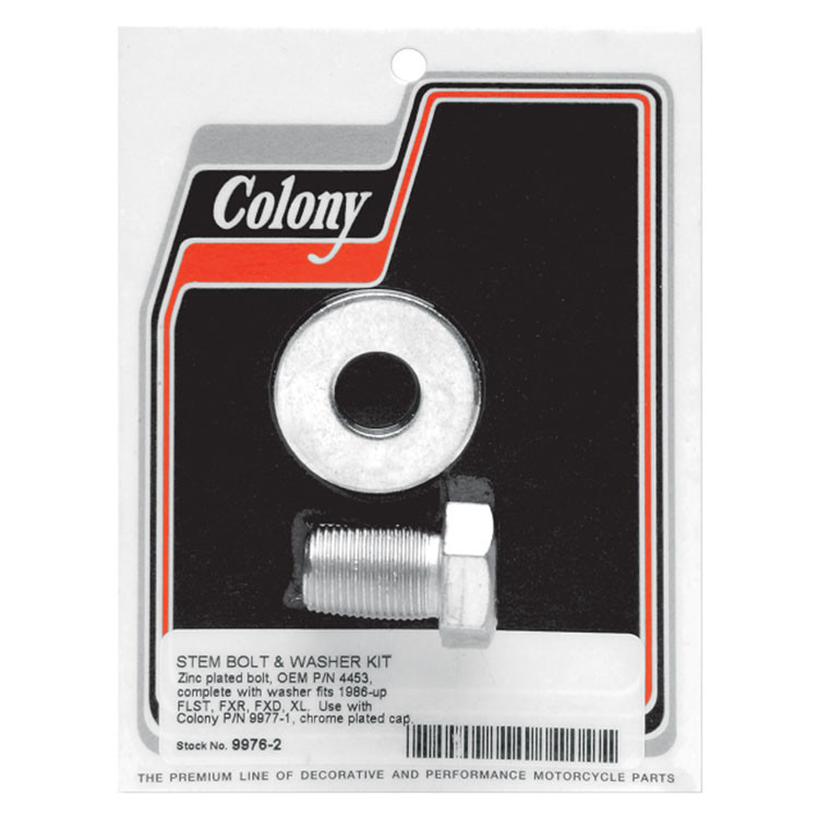 Colony Bolt Stem & Washer Kit fits '00-'17 Softail/Dyna & '00-'22 ...