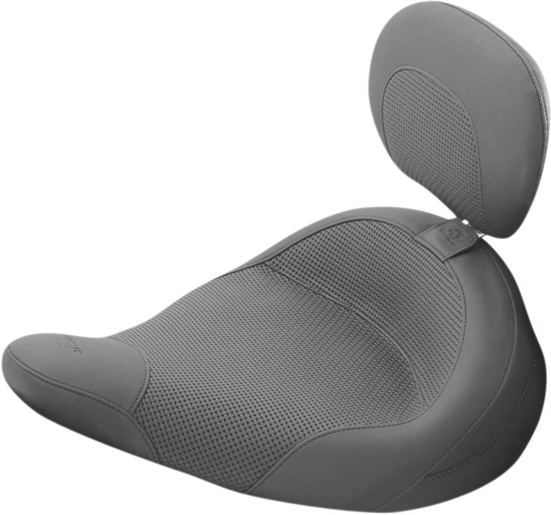 Mustang Police Solo Seat with Driver Backrest fits '99-'21 FLHP/FLHPI ...
