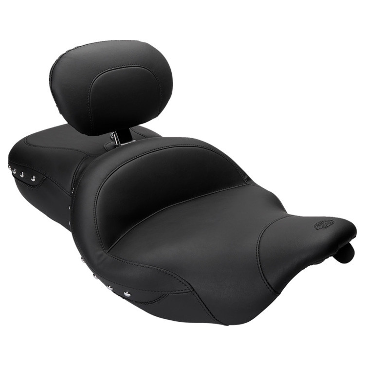 Mustang Super Touring Seat with Driver Backrest fits '08-'21 FLHT/ FLTR ...