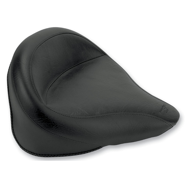 Mustang Black Smooth Wide Rear Seat fits '00-'05 FXST, '00-'06 FLST/C/N ...