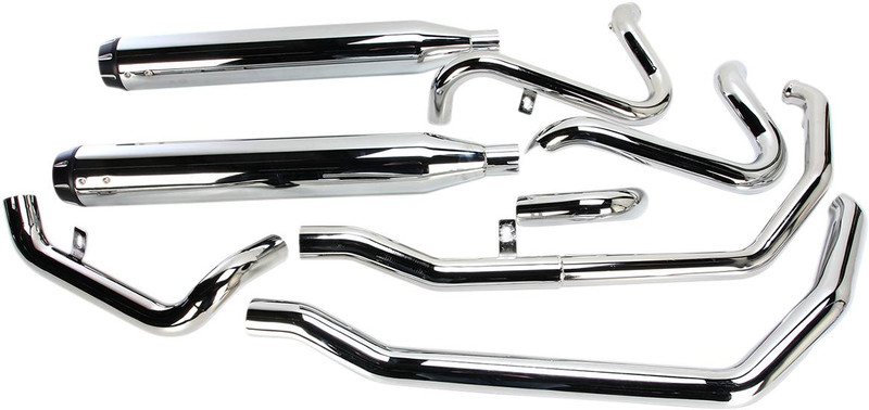 Bassani Xhaust - 1F76R - Down Under Exhaust - Chrome - Straight Can