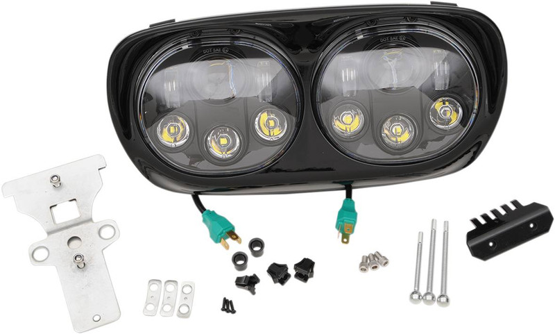 Headwinds - 8-9552-02BA - 5.75" Headlight Assembly - 99-13 FLTR - Black