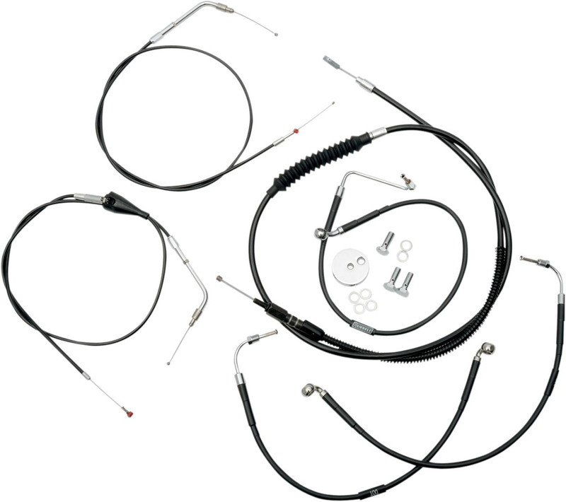 La Choppers - LA-8005KT-19B - Standard Black Vinyl Handlebar Cable ...