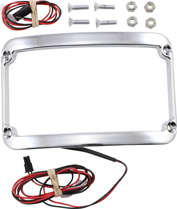 Klock Werks - KWS-01-0089 - License Plate Frame - Lighted - Chrome