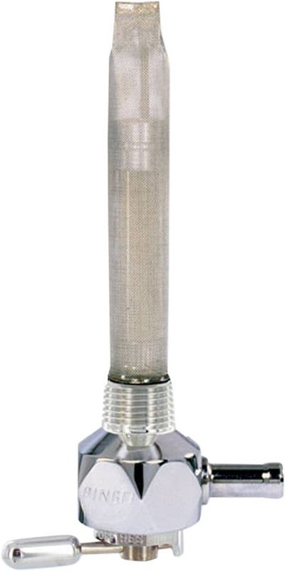 Pingel - 4211-CD - Hex Fuel Valve - Diamond Chrome - 3/8" NPT