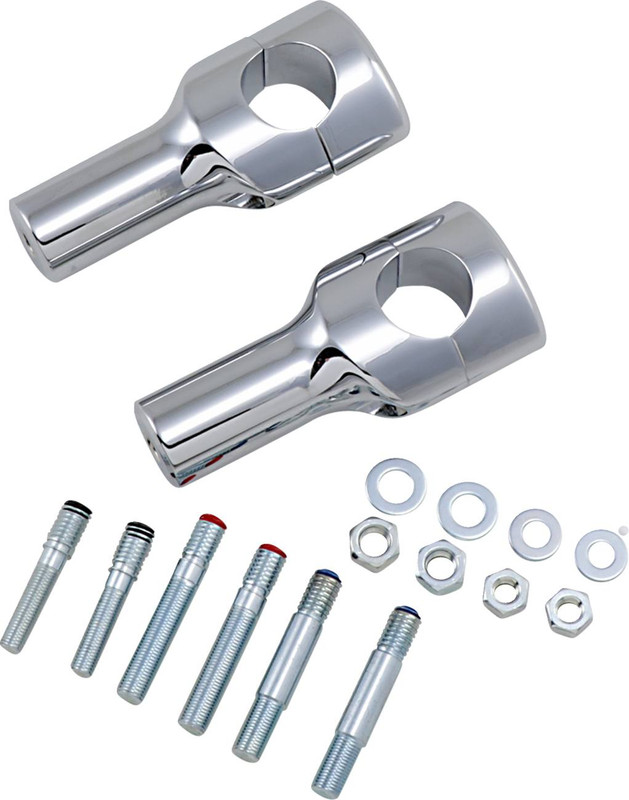 Drag Specialties - 06020468 - Big Buffalo Handlebar Risers - 4" - Chrome