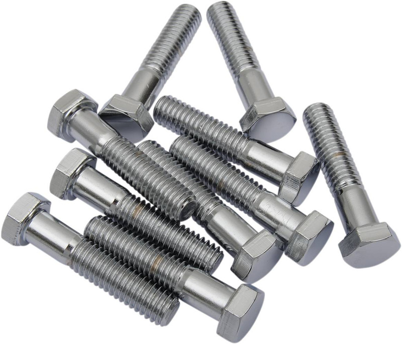 Drag Specialties - DS190623 - Bolts - Hex-Head - Chrome - 3/8"-16 x 1-3/4"