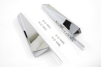 V-Twin - 50-1008 - Chrome Fork Mount Wind Deflector Set