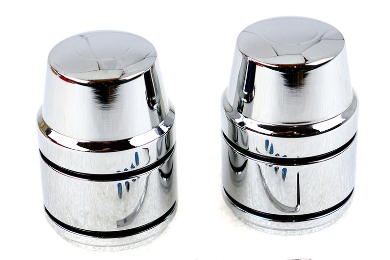 V-Twin - 54-0532 - Upper Shock Stud Cover Set Chrome