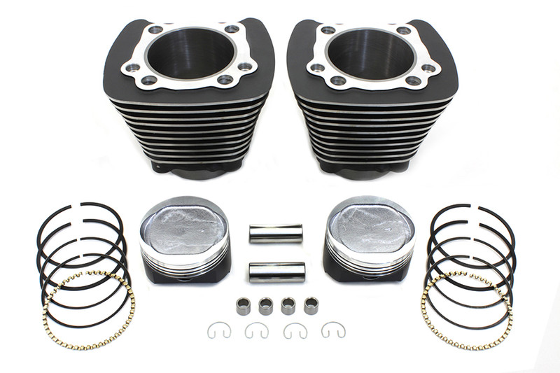 V-Twin - 11-0595 - 883cc to 1200cc Cylinder and Piston Conversion Kit Black