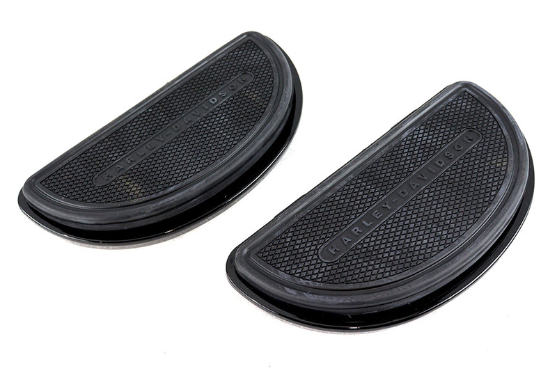 V-Twin - 27-0009 - Gloss Black Passenger Half Moon Footboard Set