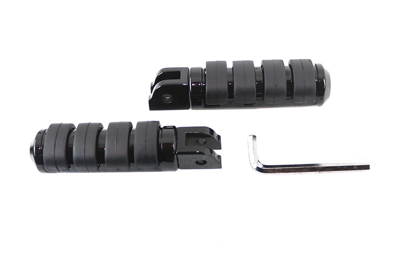 V-Twin - 27-0887 - Driver ISO Footpeg Set Black
