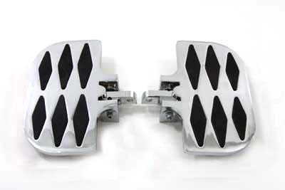 V-Twin - 27-0930 - Passenger Mini Footboard Set with Diamond Design