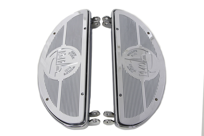 V-Twin - 27-1049 - Half Moon Footboard Kit Chrome