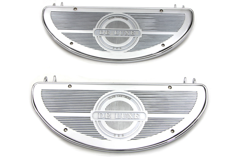 V-Twin - 27-1535 - Half Moon Footboard Set Chrome