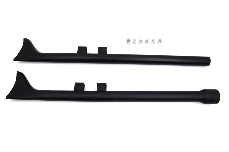 V-Twin - 30-1149 - M8 36 inch Straight Fishtail Exhaust Extension Set Black