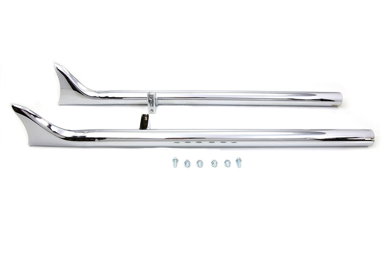 V-Twin - 30-3049 - Indian Straight Fishtail Set Chrome