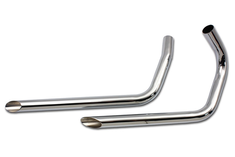 V-Twin - 30-3125 - Exhaust Drag Pipe Set Slash Cut Ends