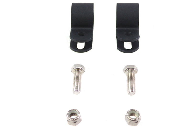 V-Twin - 31-2148 - Black 1 inch Muffler Clamp Set