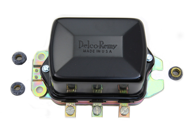 V-Twin - 32-0995 - Delco Remy Type Black 12 Volt Mechanical Regulator