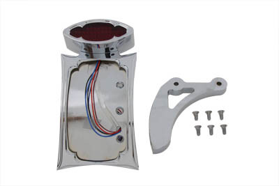 V-Twin - 33-0462 - Chrome Curved Odin Style Tail Lamp Kit