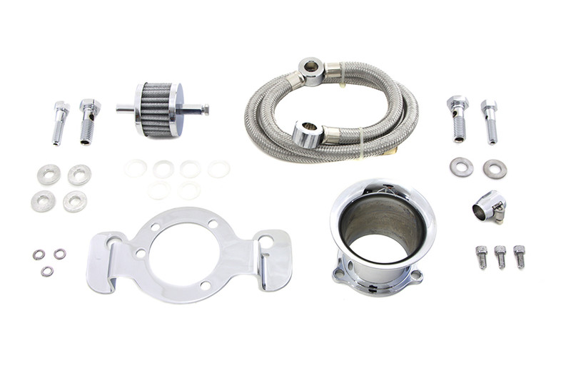 V-Twin - 34-1124 - Velocity Stack Kit Chrome