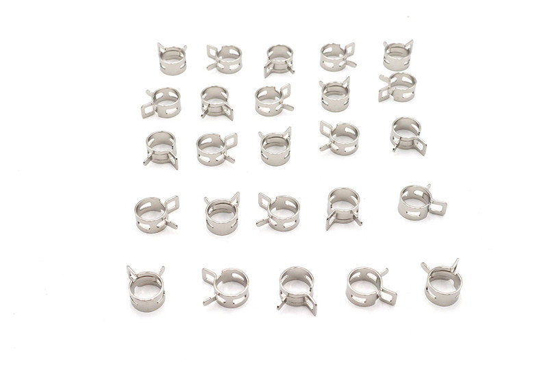 V-Twin - 35-8038 - Nickel Plated Oil Line Hose Clamp
